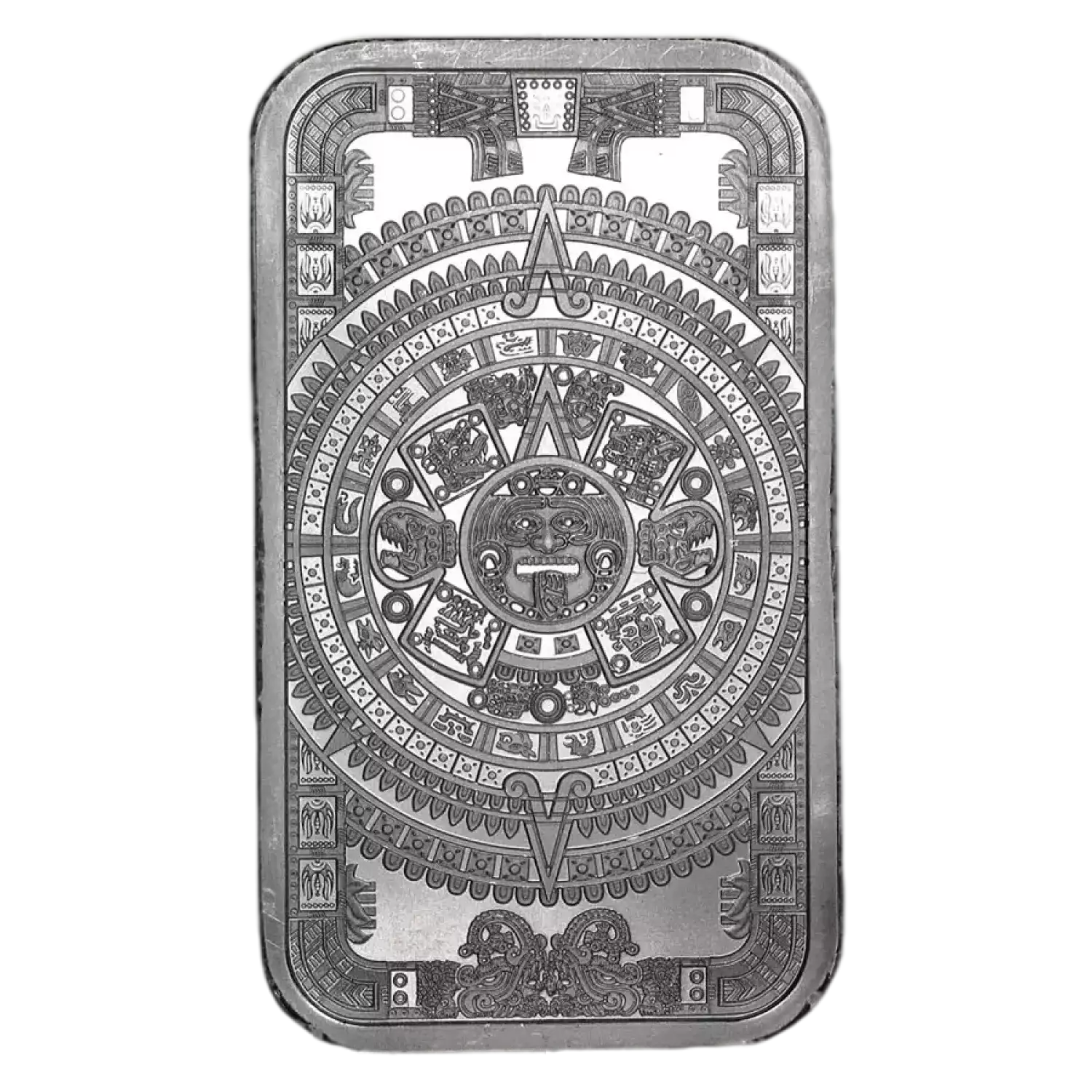 1 oz Aztec Calendar Silver Bar - Copper State Coin and Bullion