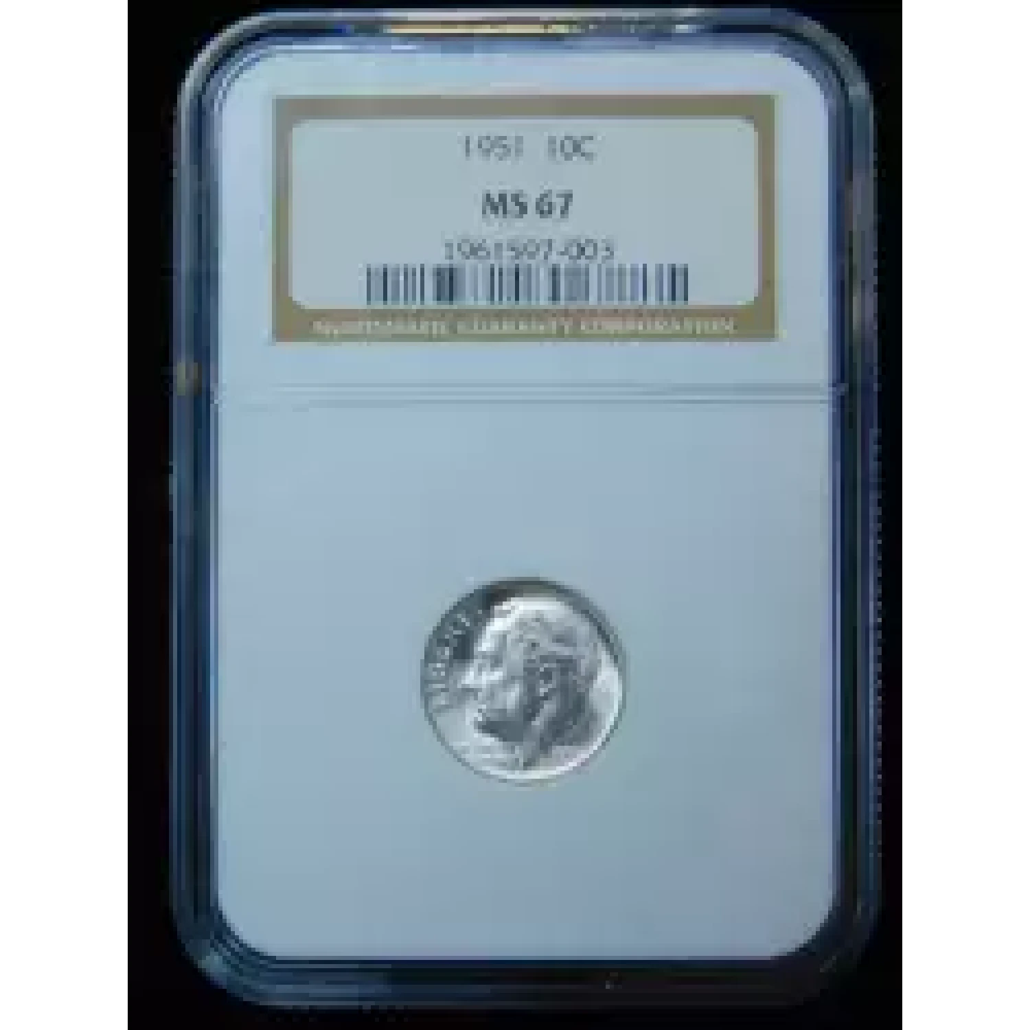 1951 Dimes Roosevelt NGC MS-67 - Copper State Coin and Bullion