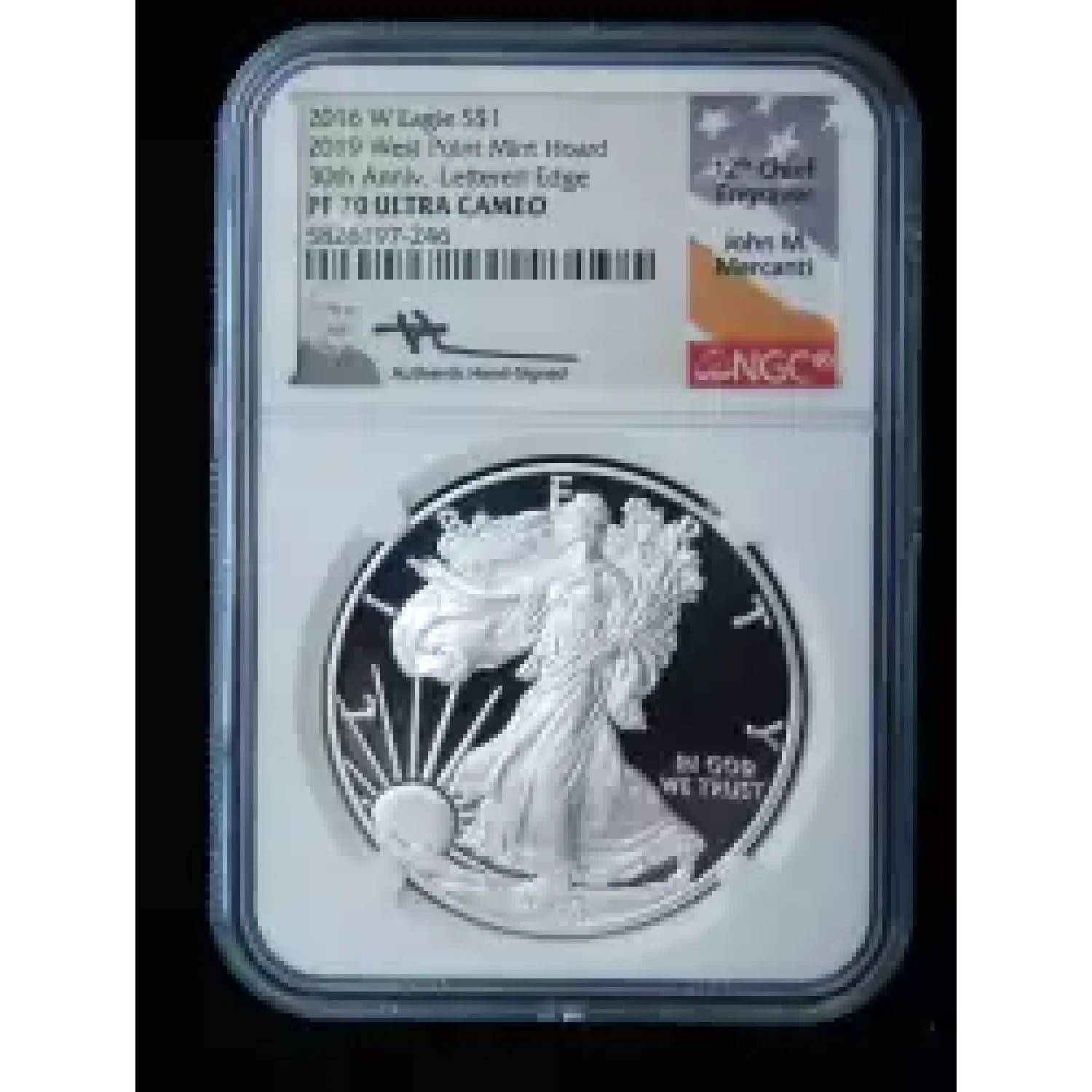 2016-W Bullion Silver Eagles NGC PF-70 ULTRA CAMEO 2019 W. Point Mint ...
