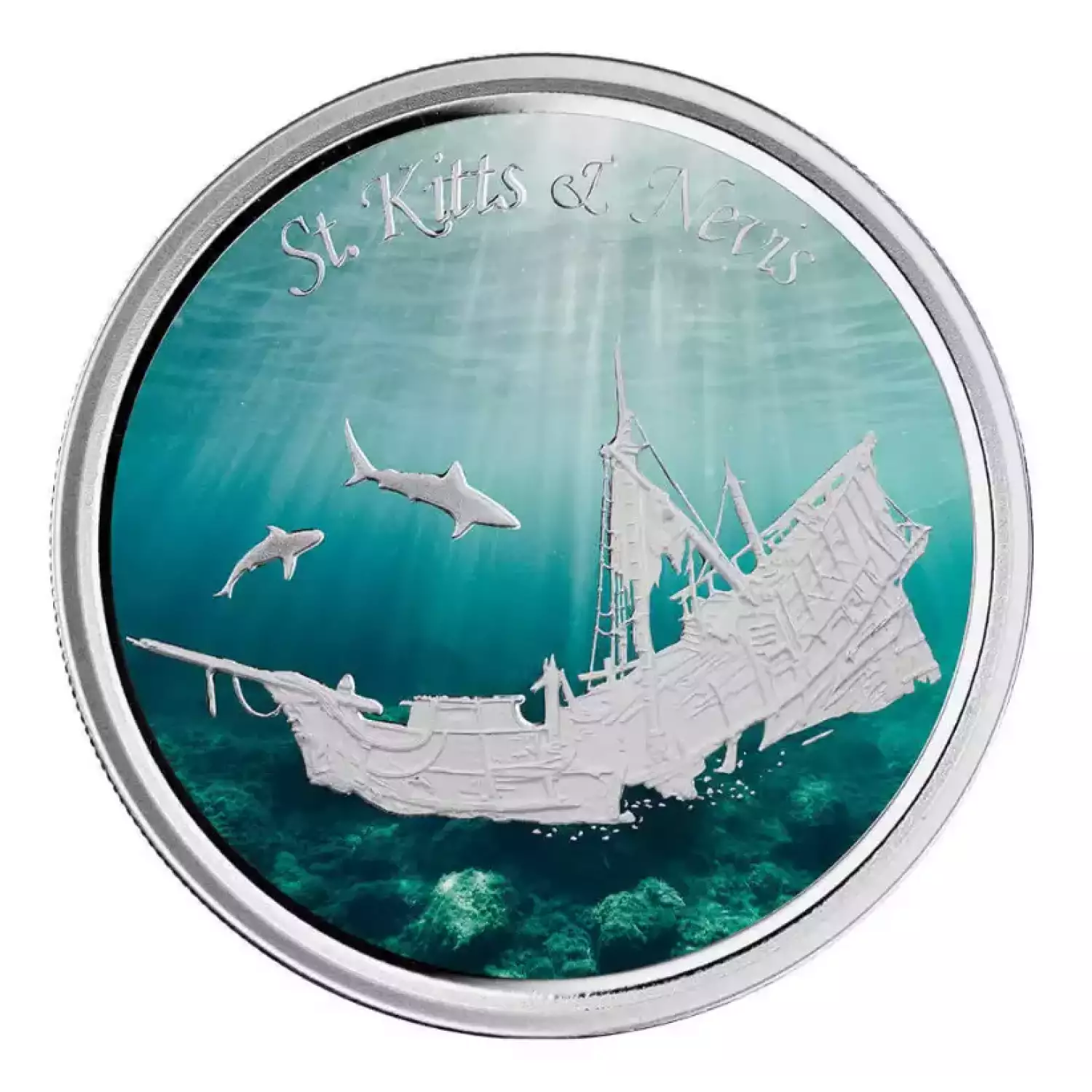 2021 St. Kitts 1 oz Silver Colorized Coin - Copper State Coin and Bullion